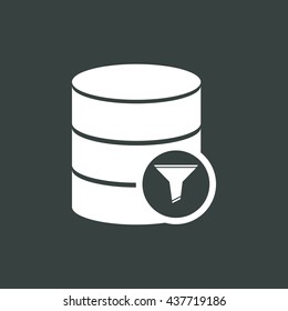 Vector Illustration Database Filter Sign Icon Stock Vector (Royalty ...