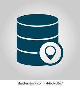 Vector Illustration Database Location Sign Icon Stock Vector (Royalty ...