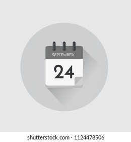 Vector Illustration Day Calendar Date September Stock Vector (Royalty ...