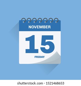 Vector Illustration Day Calendar Date November Stock Vector (Royalty ...