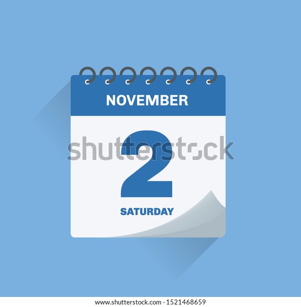 Vector Illustration Day Calendar Date November Stock Vector (Royalty ...