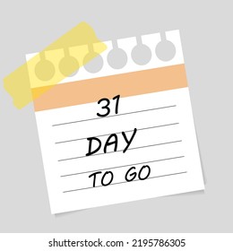 308 31 Day Left Images, Stock Photos & Vectors | Shutterstock