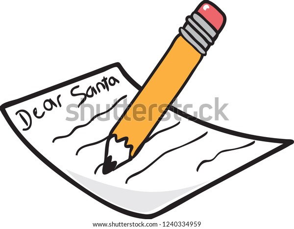 Vector Illustration Dear Santa Letter Icon Stock Vector (Royalty Free ...