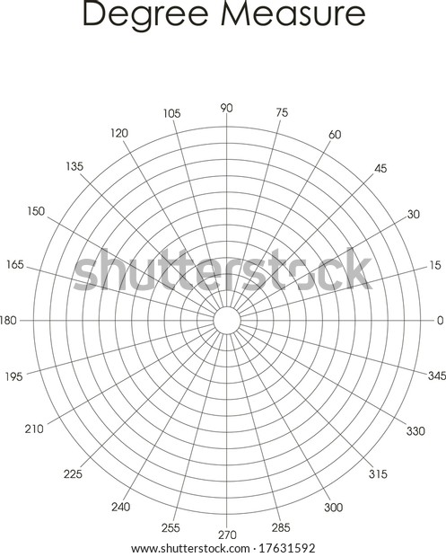 Vector Illustration Degree Measure Black On Stock Vector (Royalty Free ...