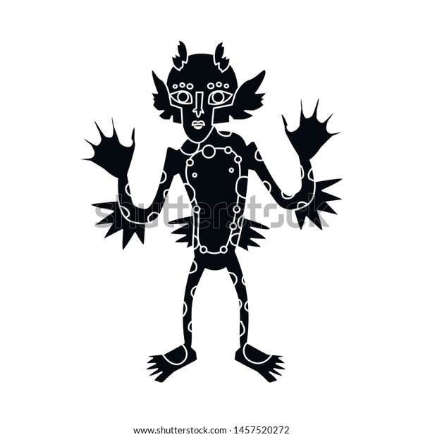 Vector Illustration Demon Aquatic Symbol Set Stock Vector (Royalty Free ...