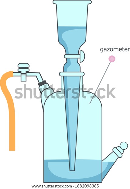 Vector Illustration Depicting Gas Meter Laboratory Stock Vector ...