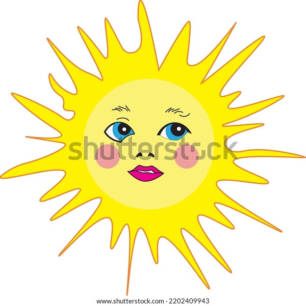Vector Illustration Depicting Yellow Sun Rays Stock Vector (Royalty ...