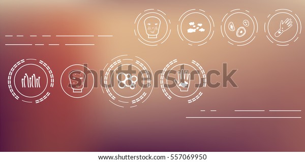 Vector Illustration Dermatological Symptoms Skin Problems: เวกเตอร์ ...