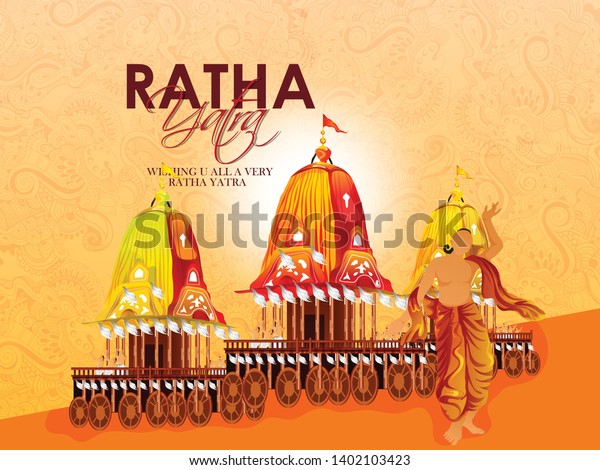 Vector Illustration Design Ratha Yatra Lord Stock Vector (Royalty Free ...