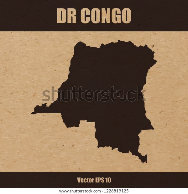 Vector Illustration Detailed Map Dr Congo Stock Vector (Royalty Free ...