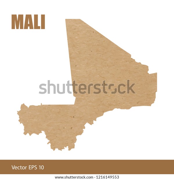 Vector Illustration Detailed Map Mali Cut Stock Vector (Royalty Free ...