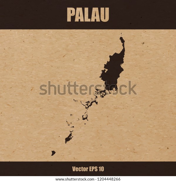 Vector Illustration Detailed Map Palau On Stock Vector (Royalty Free ...