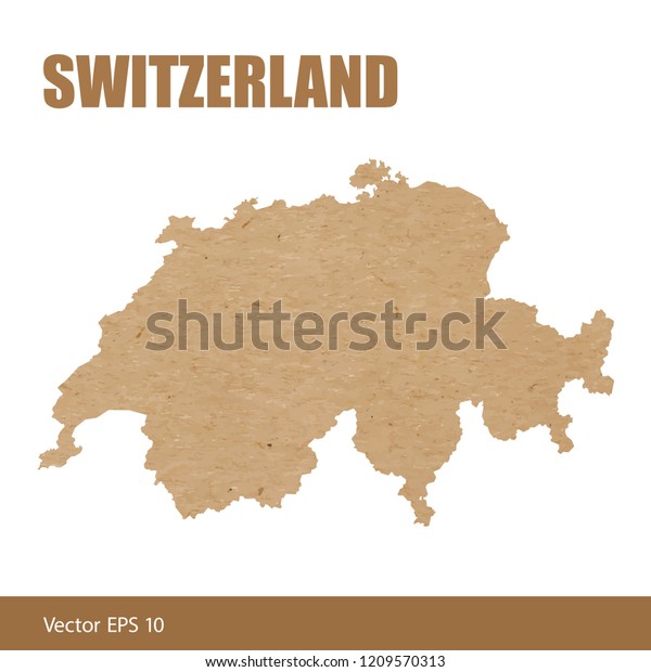 Vector Illustration Detailed Map Switzerland Cut Stock Vector (Royalty ...