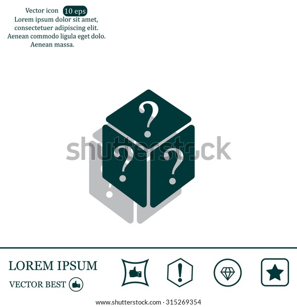 Vector Illustration Dice Help Icon Stock Vector (Royalty Free ...