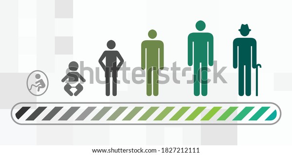 Vector Illustration Different Age People Loading Stock Vector (Royalty ...