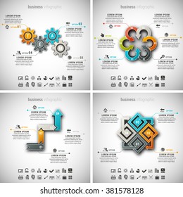 Vector Illustration Different Business Infographics Vol48 Stock Vector ...