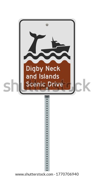 Vector Illustration Digby Neck Islands Scenic Stock Vector (Royalty ...