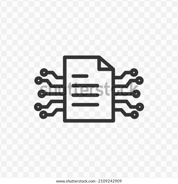 Vector Illustration Digital Document Icon Dark Stock Vector (Royalty ...