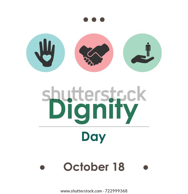 Vector Illustration Dignity Day October Stock Vector (Royalty Free ...