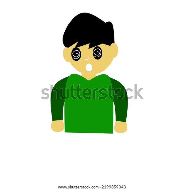 Vector Illustration Dizzy Boy Stock Vector (Royalty Free) 2199859043 ...