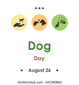 Vector Illustration Dog Day August Stock Vector (Royalty Free ...