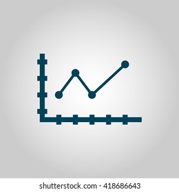 Vector Illustration Dot Line Chart Icon Stock Vector (Royalty Free ...