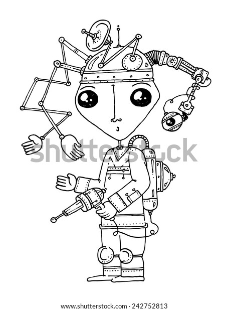 Vector Illustration Drawing Card Cartoon Character Stock Vector ...