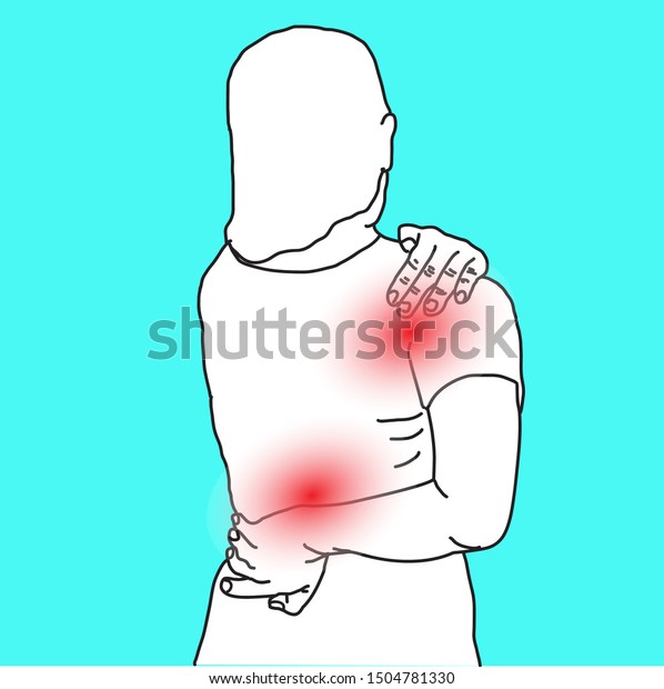 Vector Illustration Drawing People Shoulder Back Stock Vector (Royalty ...