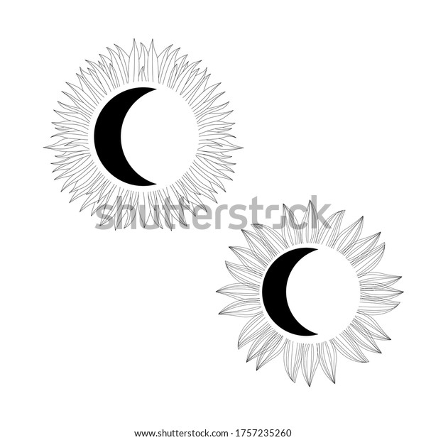Vector Illustration Drawing Sun Alchemy Sun Stock Vector (Royalty Free ...