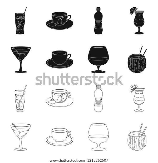 Vector Illustration Drink Bar Sign Set Stock Vector (Royalty Free ...