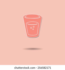Vector Illustration Drinking Water Color Background Stock Vector ...