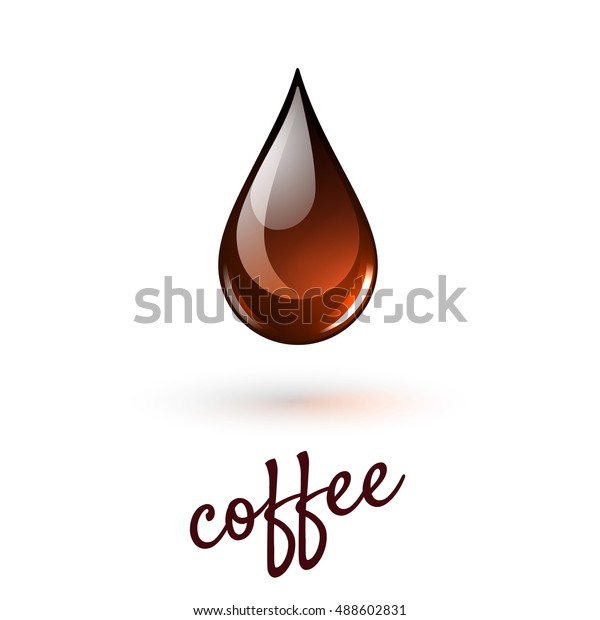 Vector Illustration Drop Coffee Stock Vector (Royalty Free) 488602831 ...