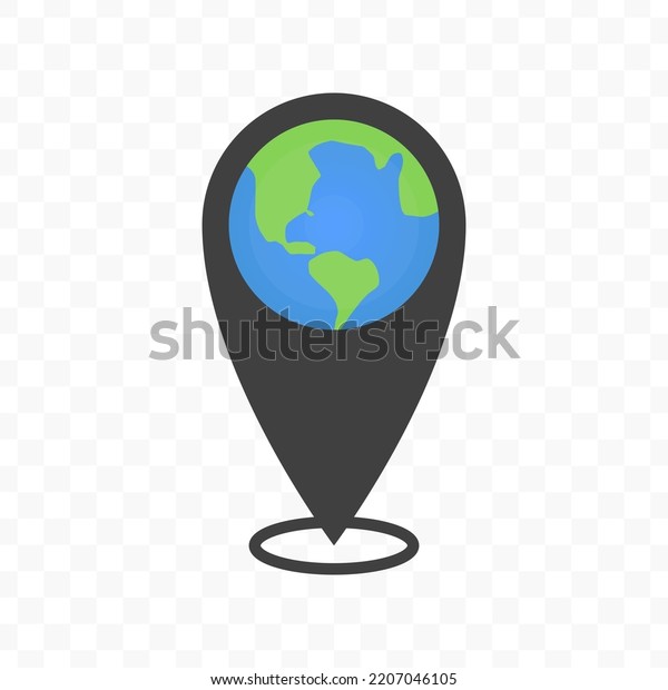 Vector Illustration Earth Location Icon Sign Stock Vector (Royalty Free ...