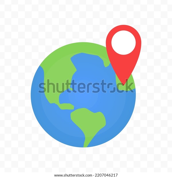 Vector Illustration Earth Location Icon Sign Stock Vector (Royalty Free ...