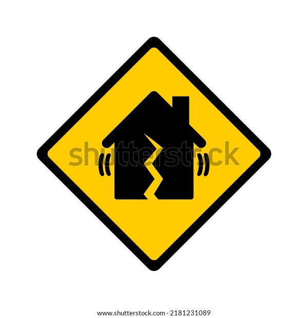 Vector Illustration Earthquake Metaphor Symbol On Stock Vector (Royalty ...