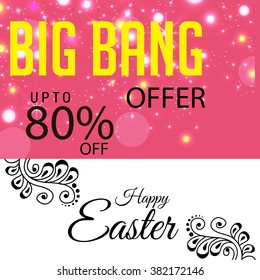 Vector Illustration Easter Sale Background Stock Vector (Royalty Free ...
