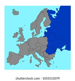 Vector Illustration Eastern Europe Map Stock Vector (Royalty Free ...