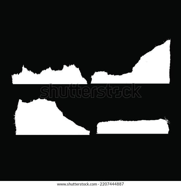 Vector Illustration Edges Shredded Paper Silhouette Stock Vector ...
