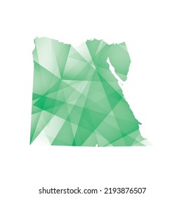 Vector Illustration Egypt Map Green Colored Stock Vector (Royalty Free ...