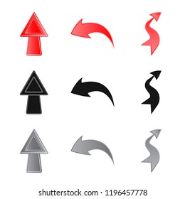 Vector Illustration Element Arrow Symbol Collection Stock Vector ...