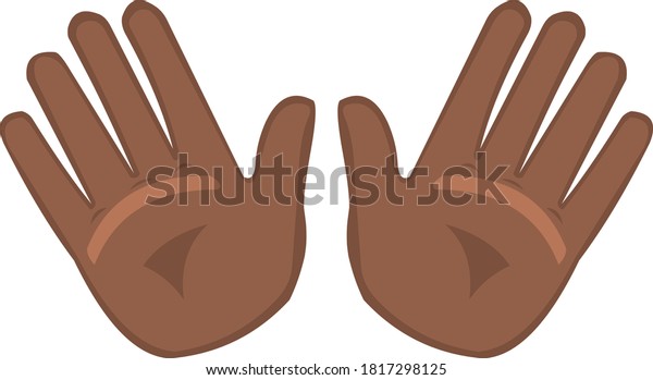 Vector Illustration Emoticon Brown Hands Stock Vector (Royalty Free ...