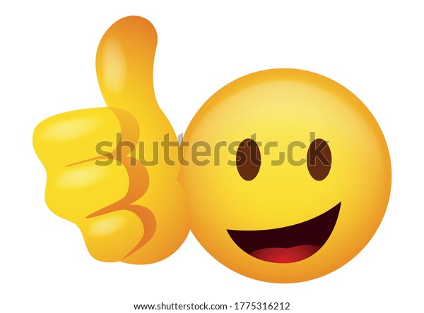 Vector Illustration Emoticon Doing Thumb Stock Vector (Royalty Free) 1775316212 | Shutterstock