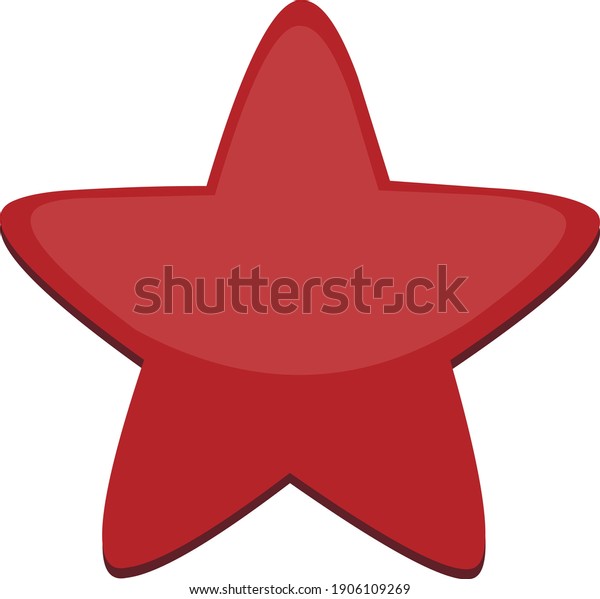 Vector Illustration Emoticon Red Star Stock Vector (Royalty Free ...