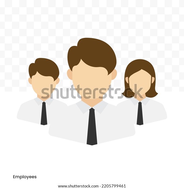 Vector Illustration Employees Team Avatar Color Stock Vector (Royalty ...