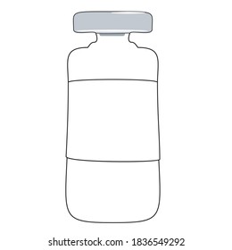 Vector Illustration Empty Vial Label Stock Vector (Royalty Free ...