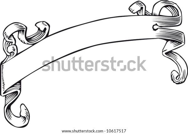Vector Illustration Empty Vintage Victorian Banner Stock Vector ...
