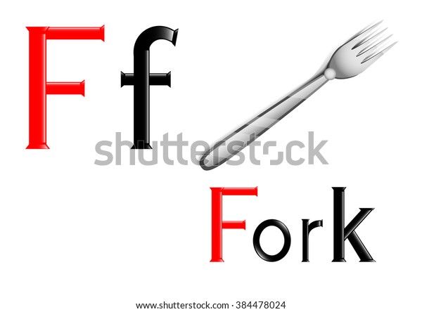 Vector Illustration English Letter F Picture Stock Vector (Royalty Free ...