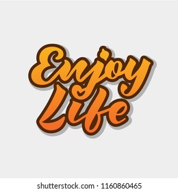 Vector Illustration Enjoy Life Text Logotype Stock Vector (Royalty Free ...