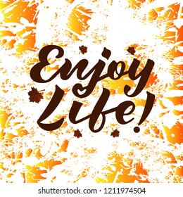 Vector Illustration Enjoy Life Text Logotype Stock Vector (Royalty Free ...