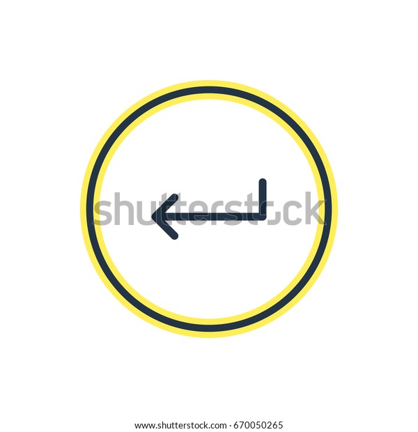 Vector Illustration Enter Outline Beautiful Sign Stock Vector (Royalty ...
